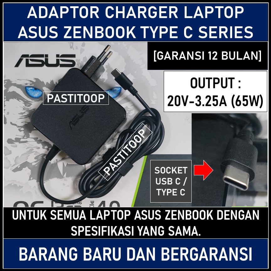 Jual Adaptor charger laptop Asus Zenbook 14 OLED UX3402 Original ...
