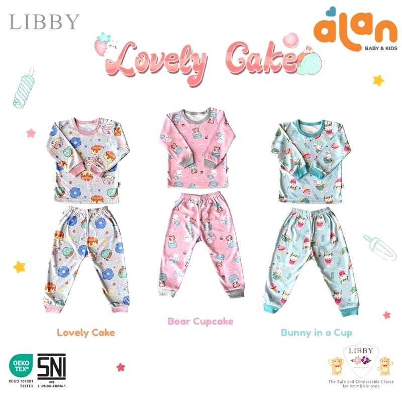 Jual Libby Setelan Oblong Panjang Celana Panjang Lovely cake Series (3pc) | Shopee Indonesia
