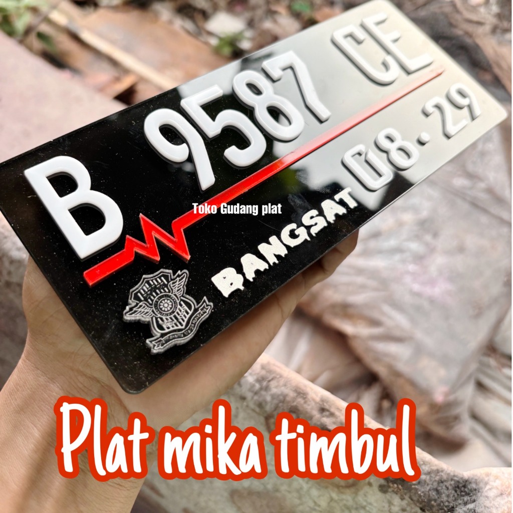 Jual Plat Nomor Motor Putih Baut tanam / Plat nomor Motor Model Baru ...