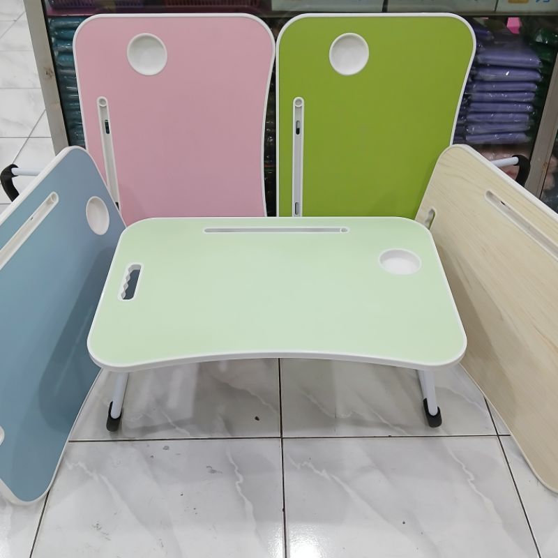 Jual Meja Laptop Lipat Warna Polos bisa juga sebagai Meja Belajar bahan ...