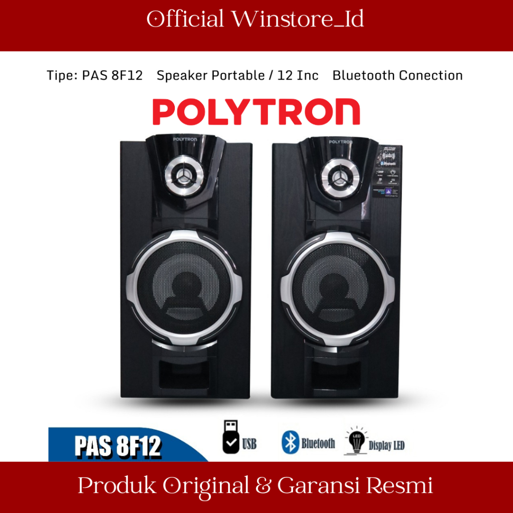 Jual SPEAKER AKTIF POLYTRON PAS 8F12 / PENGERAS SUARA / SPEAKER ...