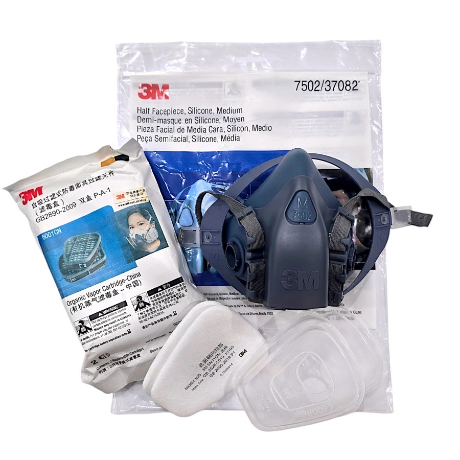 Jual Masker 3M 7502 3M Half Facepiece Respirator Half Gas Mask Medium ...