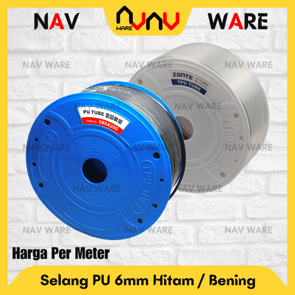Jual Selang PU 4 x 6mm Polyurethane Hose Ukuran ID 4mm x OD 6mm Hitam ...