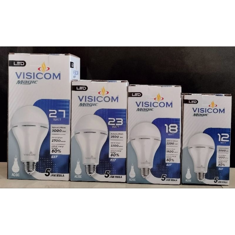 Jual Lampu Magic Led Emergency merk Visicom 5 jam nyala awet dan tahan lama | Shopee Indonesia