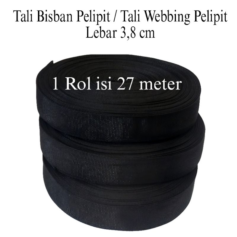 Jual Tali Webbing Sapit Pelipit Pembungkus Lebar 3,8 cm 1 rol Bisban ...