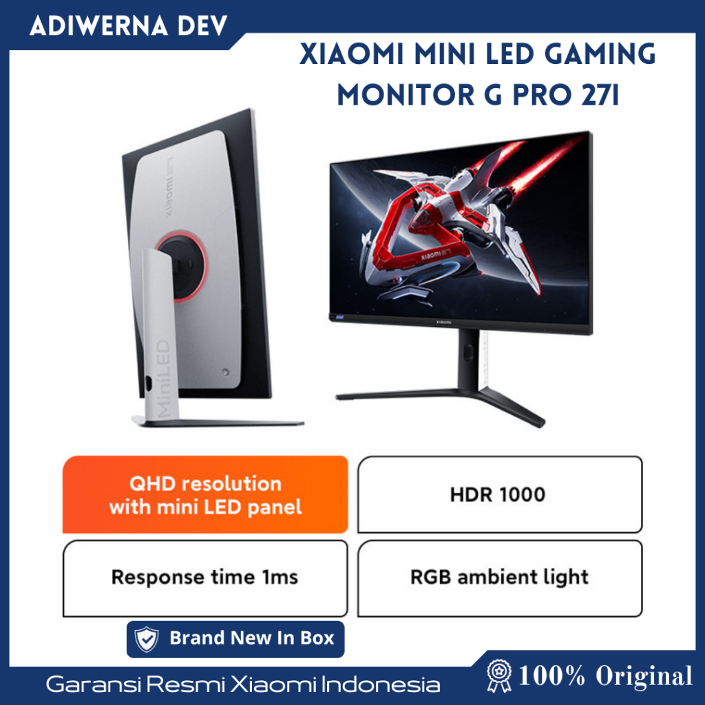 Jual Xiaomi Mini LED Gaming Monitor G Pro 27i Garansi Resmi | Mini LED ...