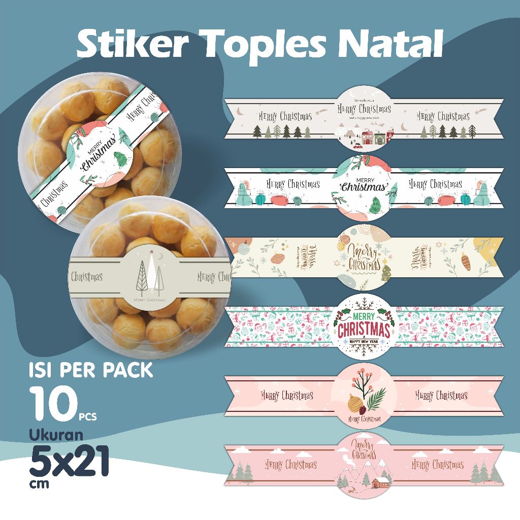 Jual Sticker hampers toples natal - stiker christmass | Shopee Indonesia