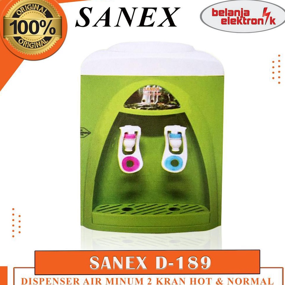 Jual Harga Hemat DISPENSER AIR MINUM 2 KRAN PANAS DINGIN SANEX D189 HOT ...