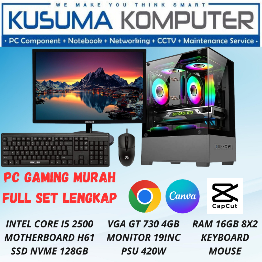 Jual Fullset Pc Office Komputer Kantor Full Set intel Core i5 2500 ...