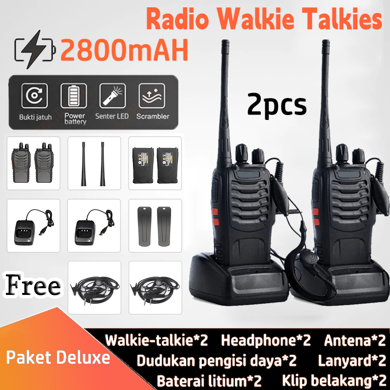 Jual 【Ready stock 】NEW Walkie Talkie Jarak Jauh 10km(Max) 2800mAH HT ...