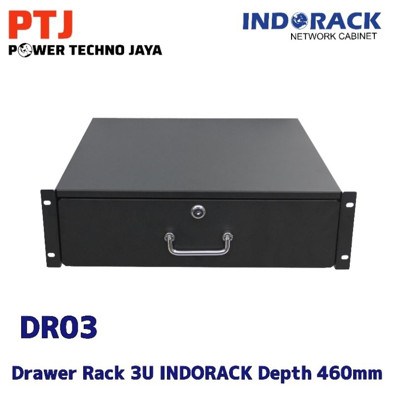 Jual DR03 Drawer Rack 3U INDORACK Lemari Penyimpanan Rack Server Depth ...