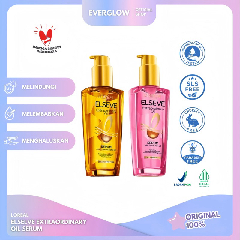 Jual L'Oreal Paris Elseve Extraordinary Oil Gold & Pink Hair Treatment ...
