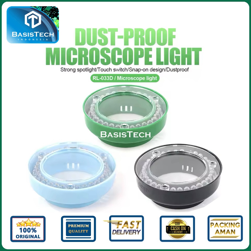 Jual LAMPU LED MICROSKOP - MICROSCOPE RELIFE RL-033D BLACK GREEN ...