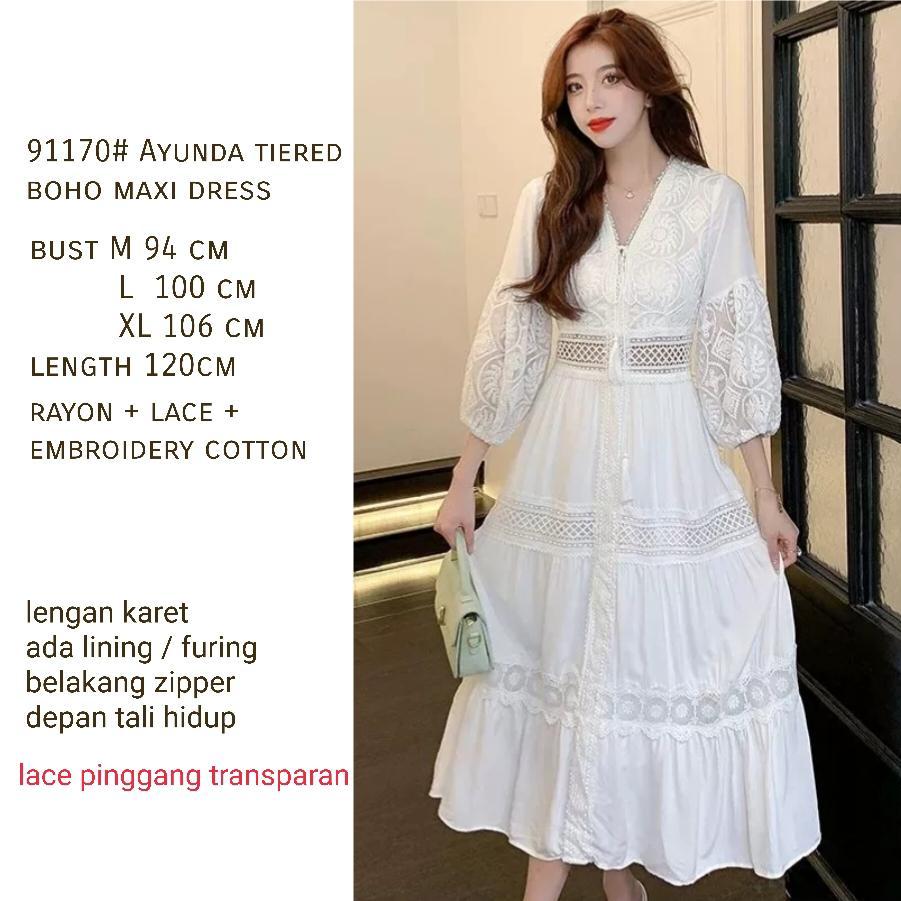 Jual SALE MURAH DRESS 91170 3M THREE M AYUNDA TIERED BOHO MAXI DRES ...