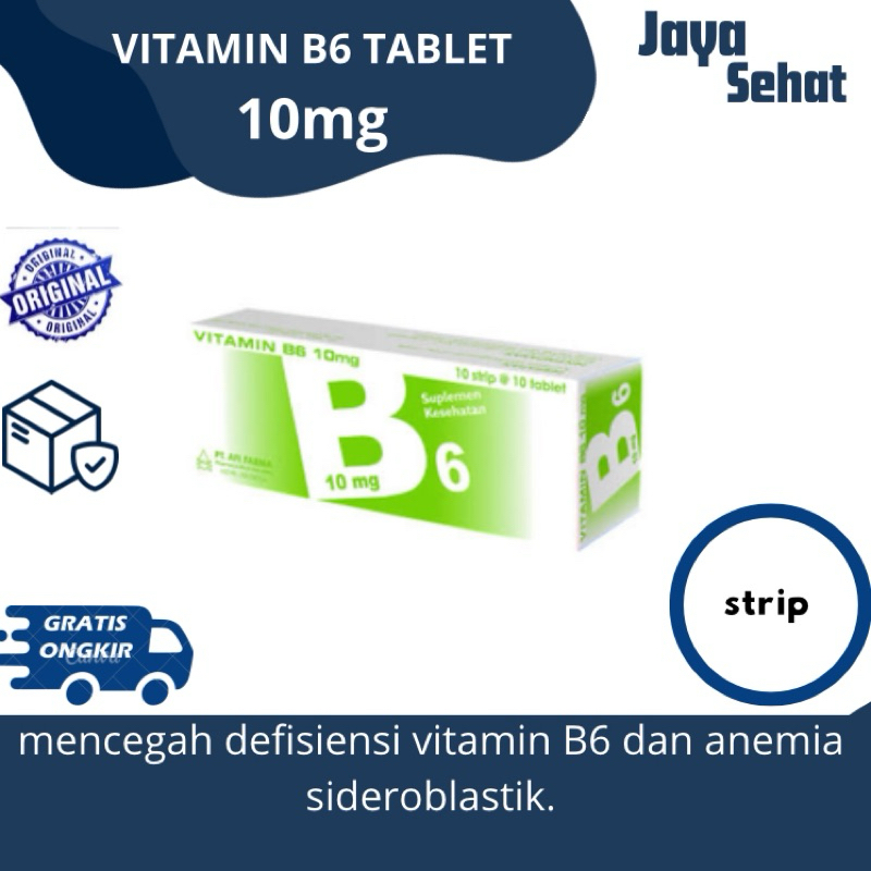 Jual VITAMIN B6 AFI FARMA 10 MG (Per Strip) | Shopee Indonesia