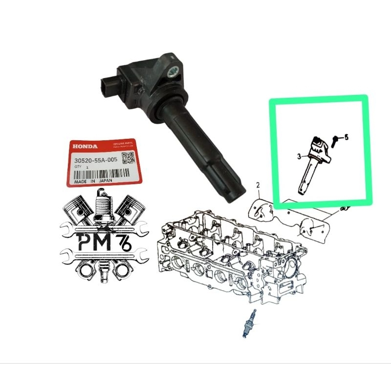 Jual KOIL COIL IGNITION PENGAPIAN UNTUK MOBIL HONDA HR-V HRV 1.500cc ...