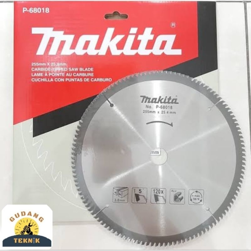 Jual MAKITA Mata Serkel P-68018 120T 255X25,4mm FOR ALUMINIUM / Mata Gergaji Circle Circular Saw ...