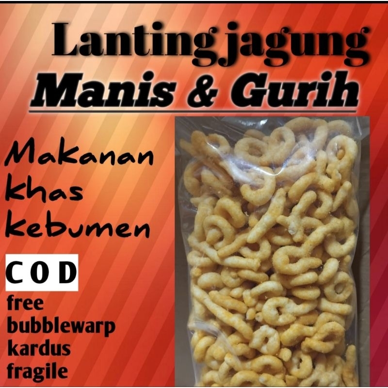 Jual snack/camilan/lanting khas kebumen/lanting jagung manis 500gr ...