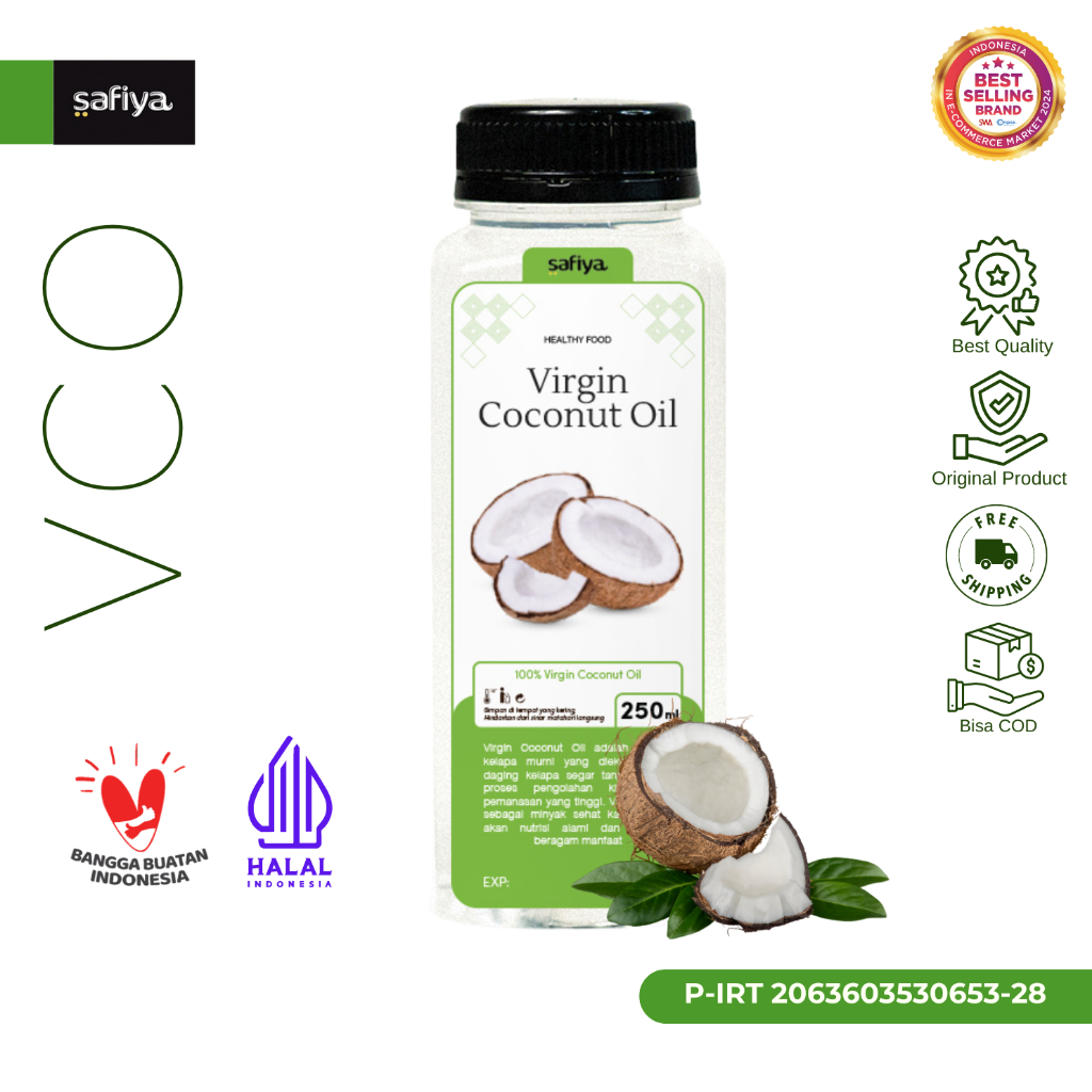 Jual Safiya Virgin Coconut Oil 250 ML VCO Minyak Kelapa Murni Premium ...