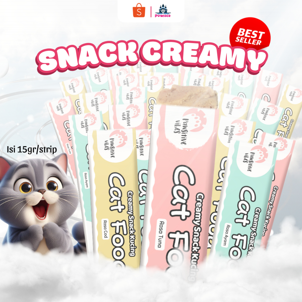Jual Snack Creamy Treats Snack Kucing Bernutrisi dari 100% daging Ayam ...