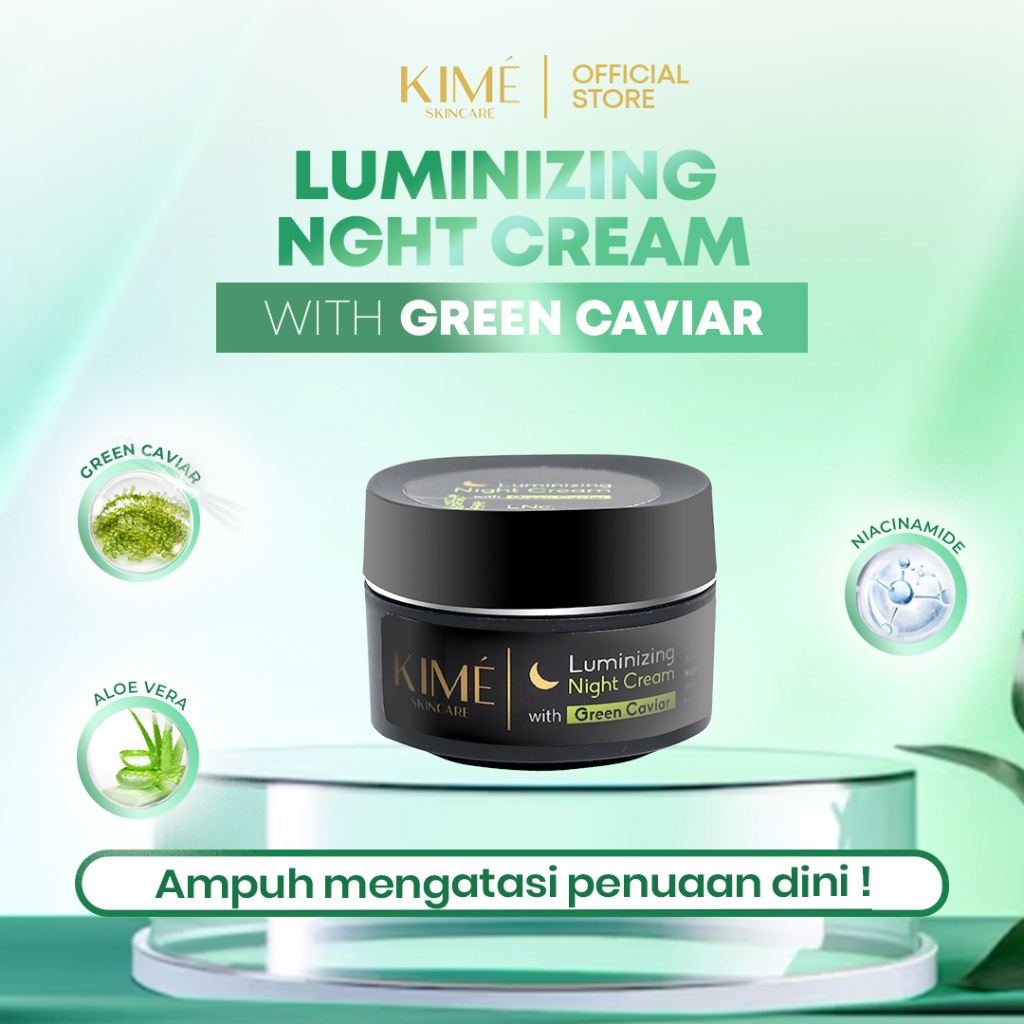 Jual Kime Skincare Luminizing Night Cream Glowing Niacinamide Krim ...