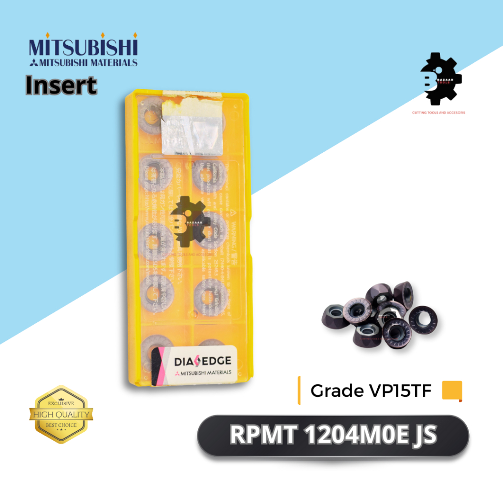 Jual INSERT RPMT 1204M0E JS Grade VP15TF - Merk MITSUBISHI - Insert ...