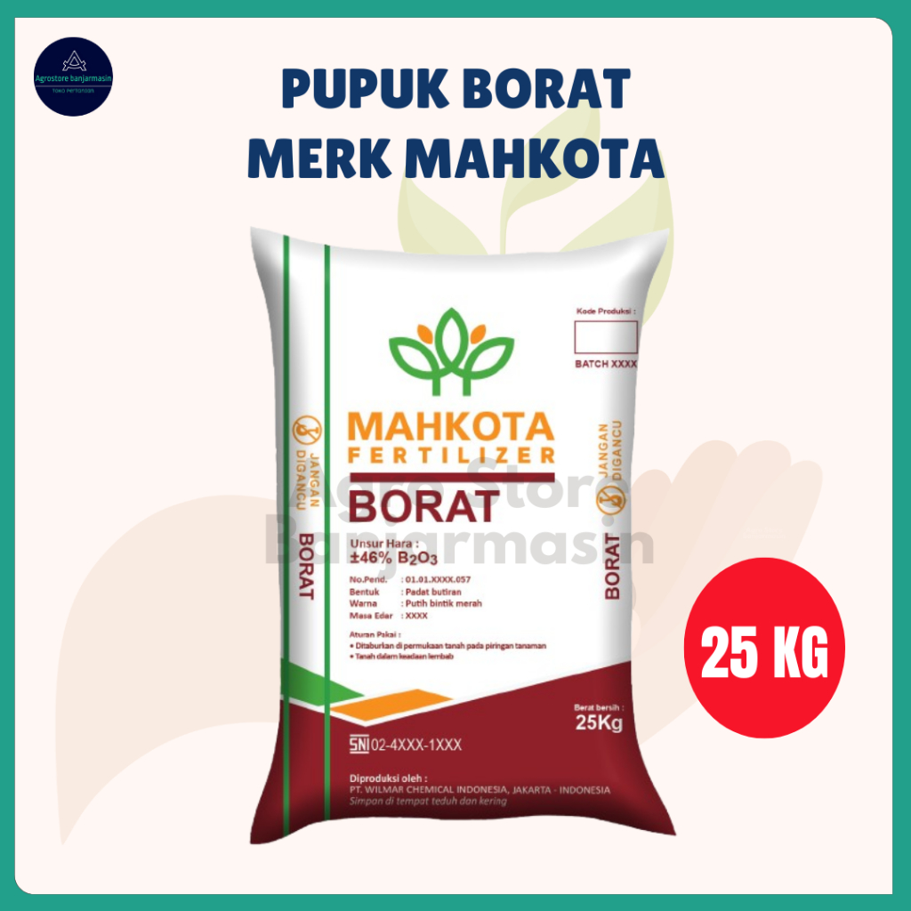 Jual Pupuk Borat Mahkota kemasan 25Kg | Shopee Indonesia