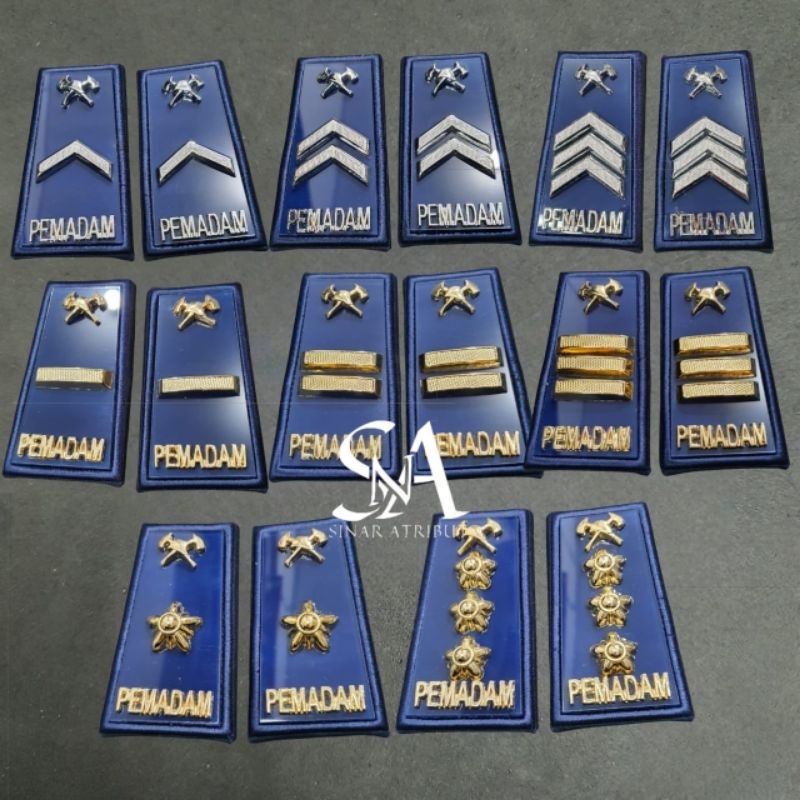Jual TANDA PANGKAT PDH PEMADAM KEBAKARAN GOLONGAN LENGKAP 2A 2B 2C 2D 3A 3B 3C 3D 4A 4B ATRIBUT ...