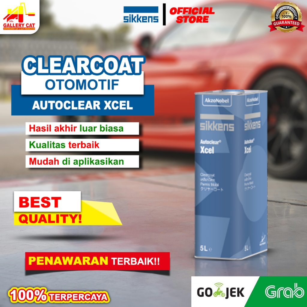 Jual PERNIS SIKKENS AUTOCLEAR XCEL 5L (CLEAR SAJA TANPA HARDENER) | Shopee Indonesia