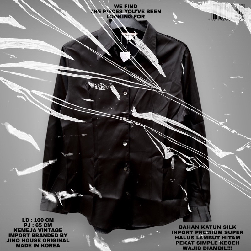 Jual JINO HOUSE ORIGINAL/KEMEJA IMPORT PREMIUM/KOREAN KEMEJA/BLACK KEMEJA SATIN IMPORT/KEMEJA ...