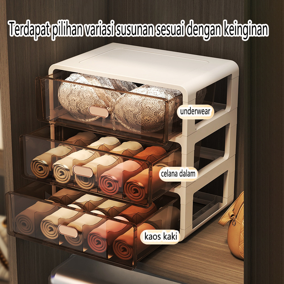 Jual Underwear Storage Box Kaos Kaki Rak Laci Susun tempat penyimpanan ...