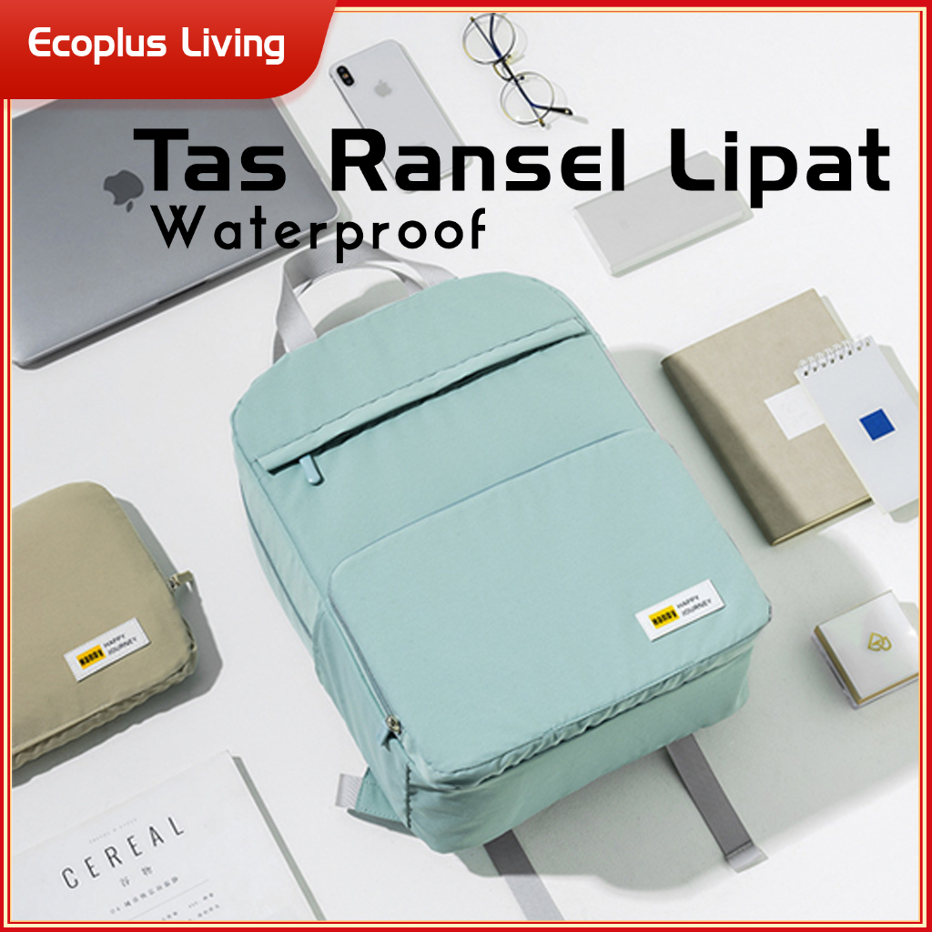 Jual Tas Ransel Lipat Foldable Backpack Tas Laptop Kampus Sekolah ...