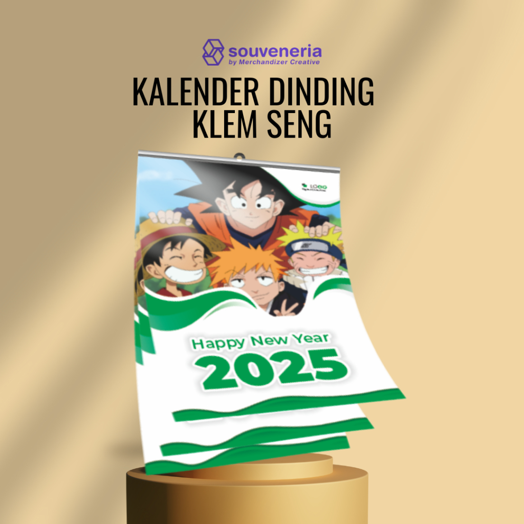 Jual Custom Kalender Dinding 2025 Finishing Klem Seng 4 Lembar Portrait ...