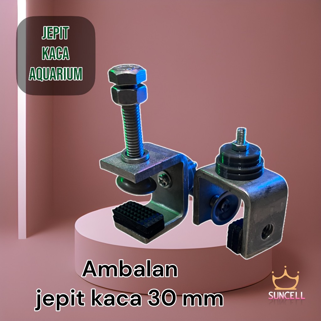 Jual Jepit kaca clamp klem 30 mm untuk Aquarium kaca tebal diatas 10 mm ...