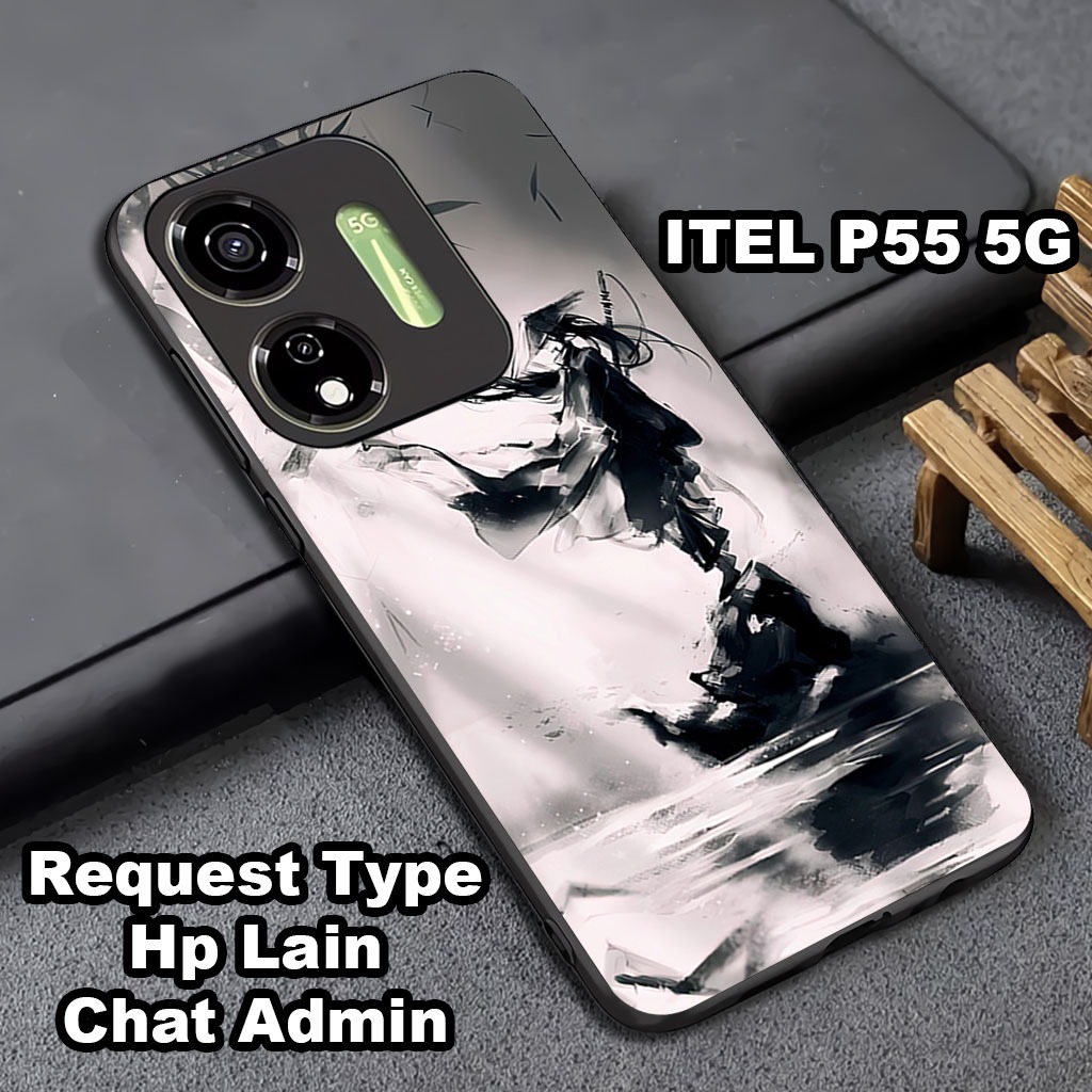Jual (COD 100) Softcase glossy kilau untuk ITEL P55 5G motif Samurai / case Itel p55 5g bisa ...
