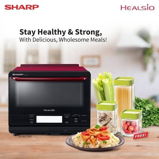 Jual SHARP Healsio Super Steam Oven AX-1700IN(R) - GARANSI RESMI | Shopee Indonesia