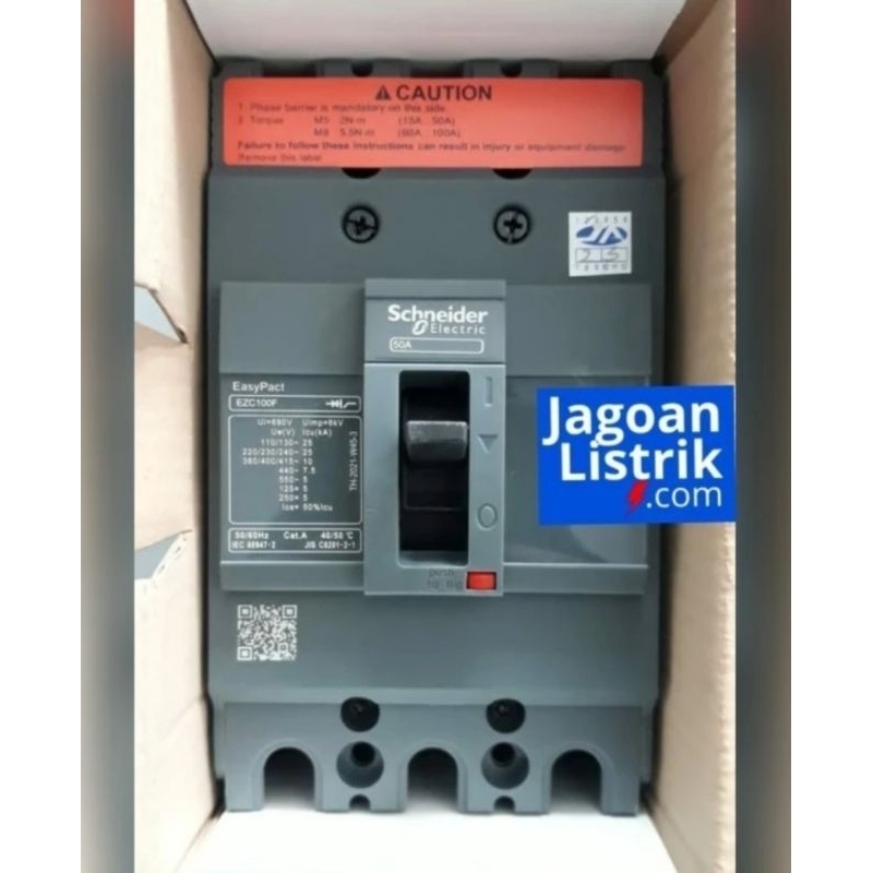 Jual MCCB EZC100F 3P Schneider 15A / 20A / 25A / 30A / 40A / 50A NFB Breaker | Shopee Indonesia