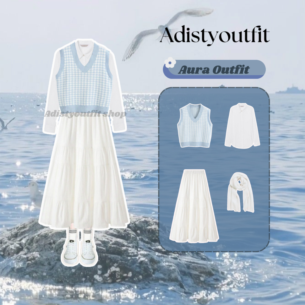 Jual one set outfit korea/ korean style/ outfit ulzzang/ (set 57 vest ...