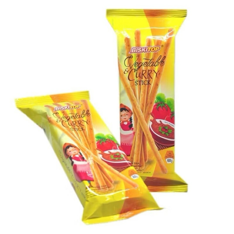 Jual BISKITOP - VEGETABLE AND CURRY STICK 50G / BISKUIT ANAK DEWASA ...