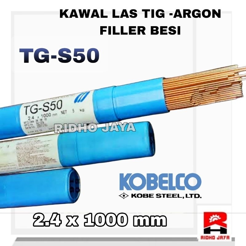 Jual Kawat Las Besi Tig Argon TG-S50 2.4 x 1000 mm Familiarc Kobelco 1Kg | Shopee Indonesia