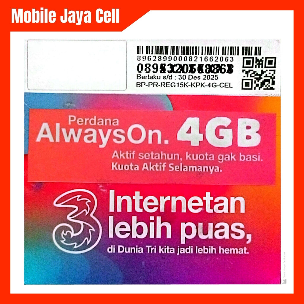Jual Perdana Internet Tri AON 3 GB Masa Aktif 1 Tahun | Shopee Indonesia