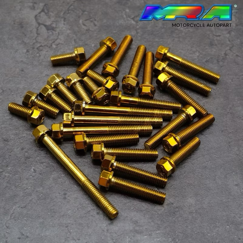 Jual BAUT 2 KUNCI GOLD BLOK MESIN SET KIRI KANAN NINJA R RR SS | Shopee Indonesia