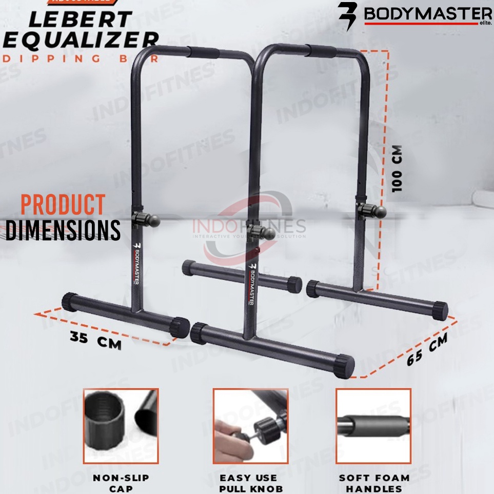 Jual KODE J2B3 BODYMASTER Dipping Bar P68 P69 Lebert Equalizer Dip Calisthenic | Shopee Indonesia