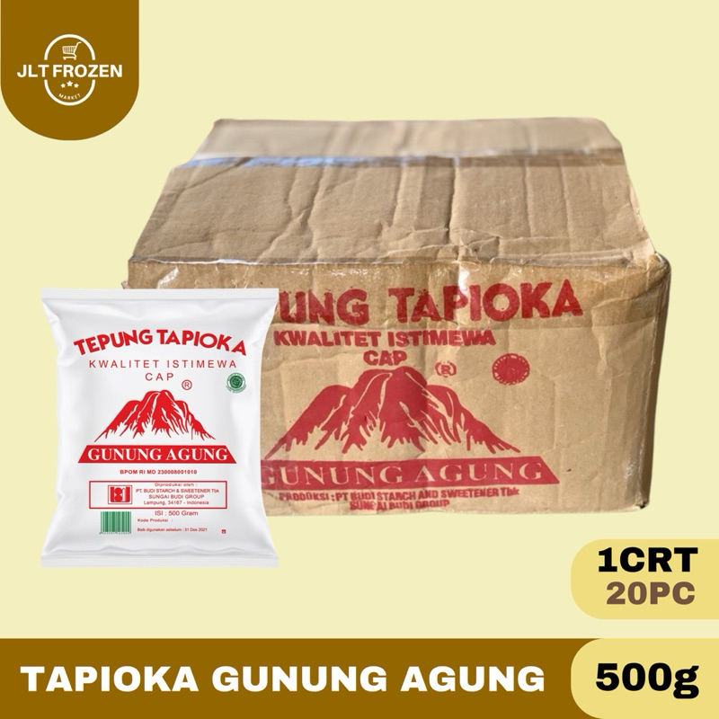 Jual Tepung Tapioka Cap Gunung Agung DUS 500g isi 20PCS | Shopee Indonesia