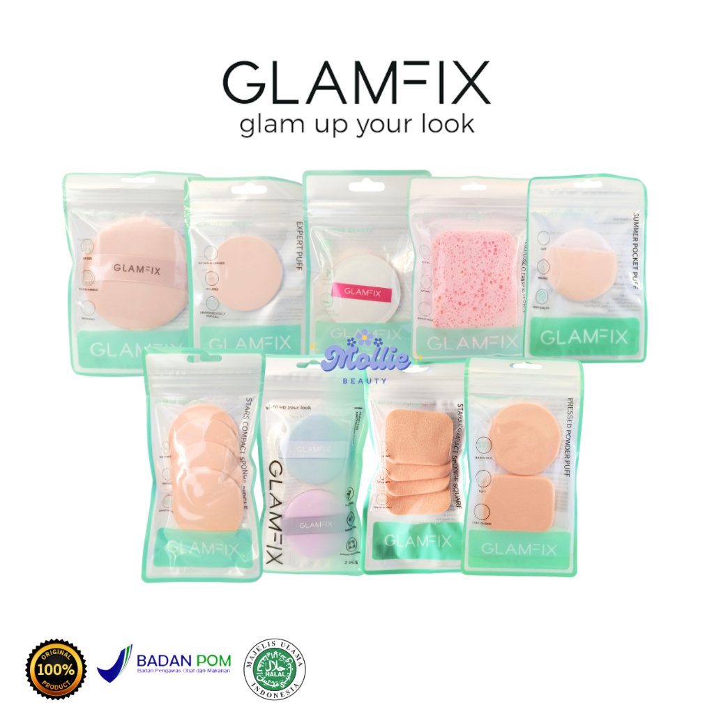 Jual Molliebeauty | GLAMFIX Finishing Puff Spons Series | Shopee Indonesia