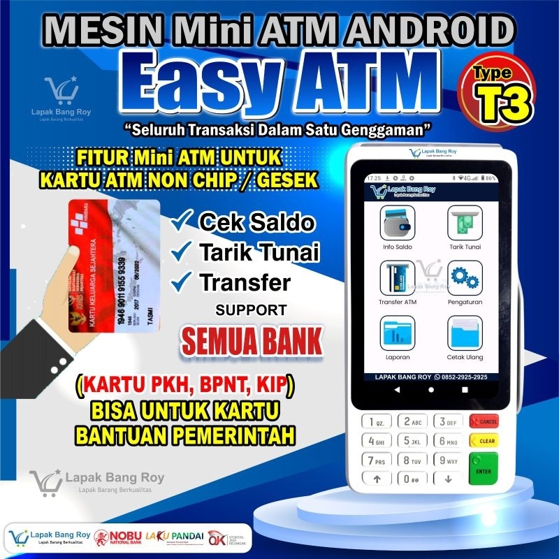 Jual MESIN EDC Android EasyATM (Mesin Untuk USAHA Anda) NFC, Sim4G ...