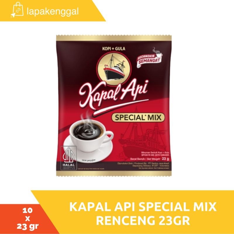 Jual Kopi Kapal Api Special Mix 23 gr Renceng (@10 Sachet) | Shopee ...
