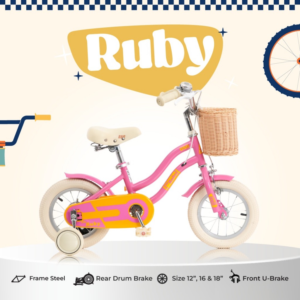 Jual SEPEDA ANAK MINI 12 BNB RUBY CLASSIC BIKE KIDS | Shopee Indonesia