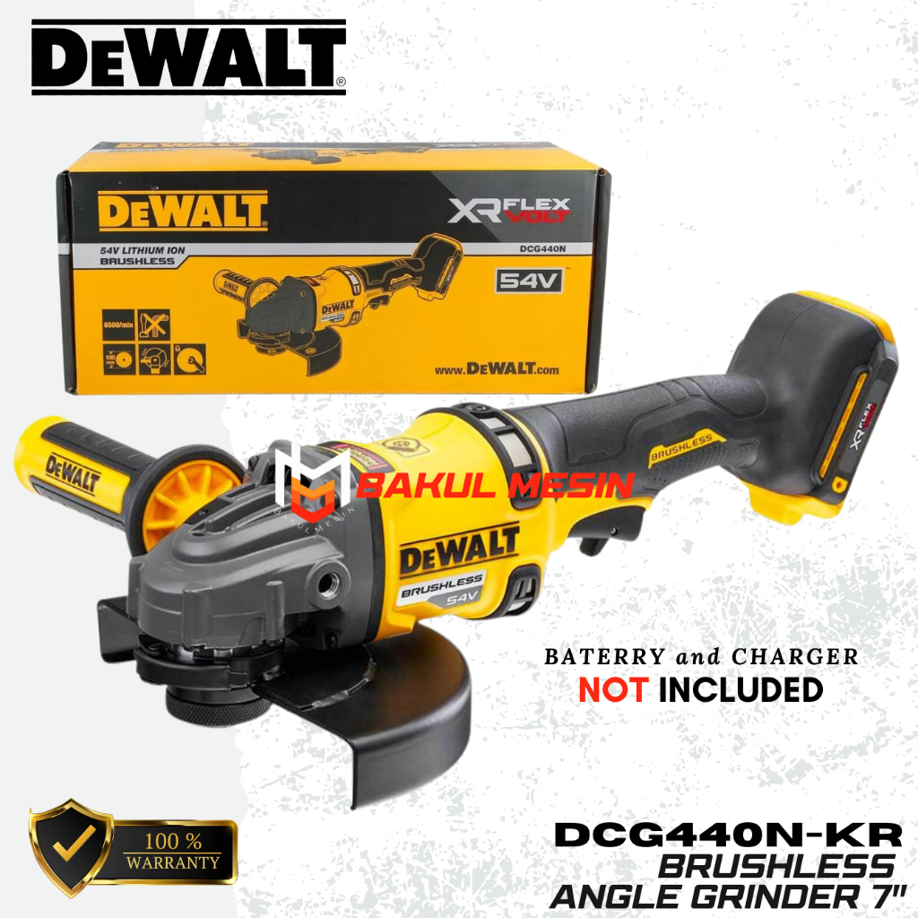 Jual Brushless Angle Grinder Flexvolt / Gerinda Tangan Baterai 54/60 ...