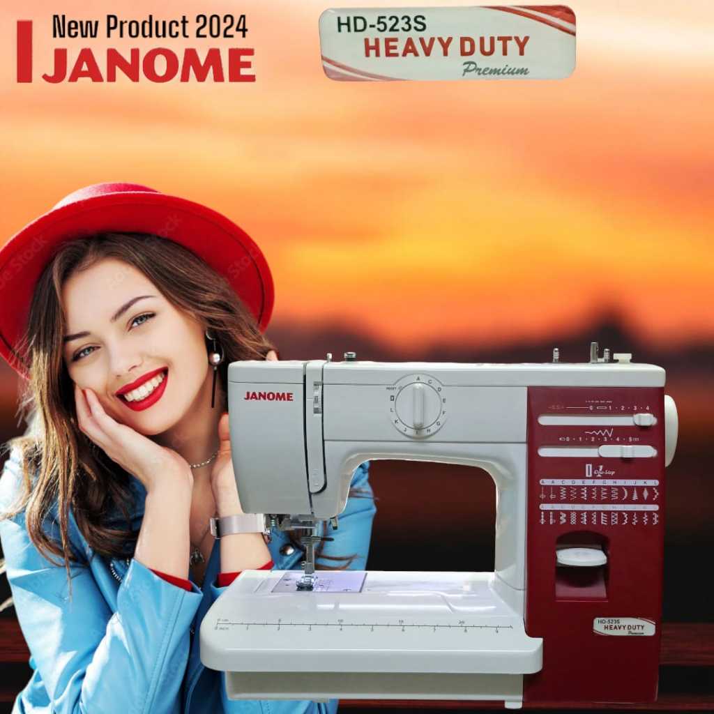 Jual Mesin Jahit Janome - Janome HD-523s Heavy Duty Premium, Mesin jahit Portable HEAVY DUTY ...
